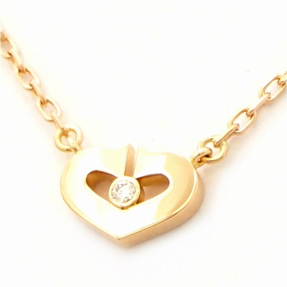 Cartier | Jewelry | Cartier C Heart Heart Symbol Necklace Gold Diamond ...